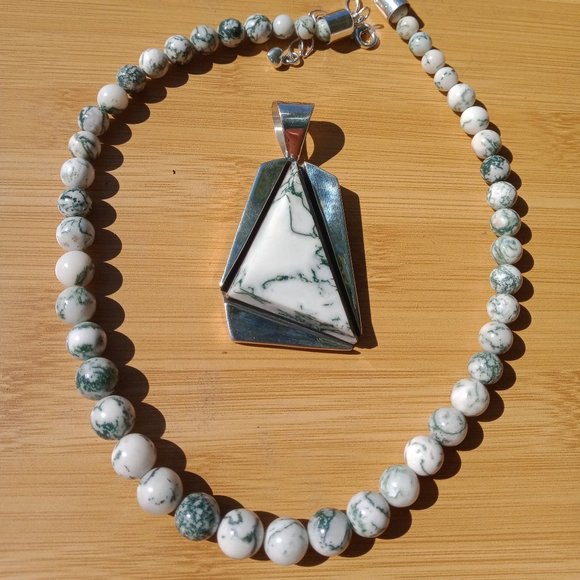 Jay King | Jewelry | Jay King Dtr Tree Agate Necklace And Large Pendant ...